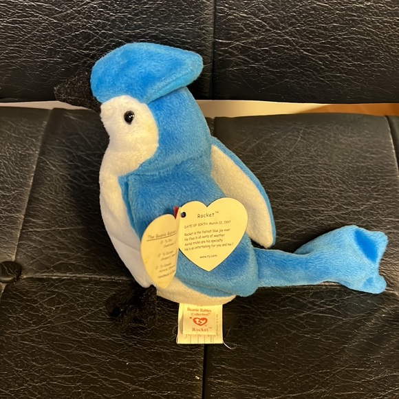 Toys | Ty Beanie Babies Rocket The Blue Jay | Poshmark